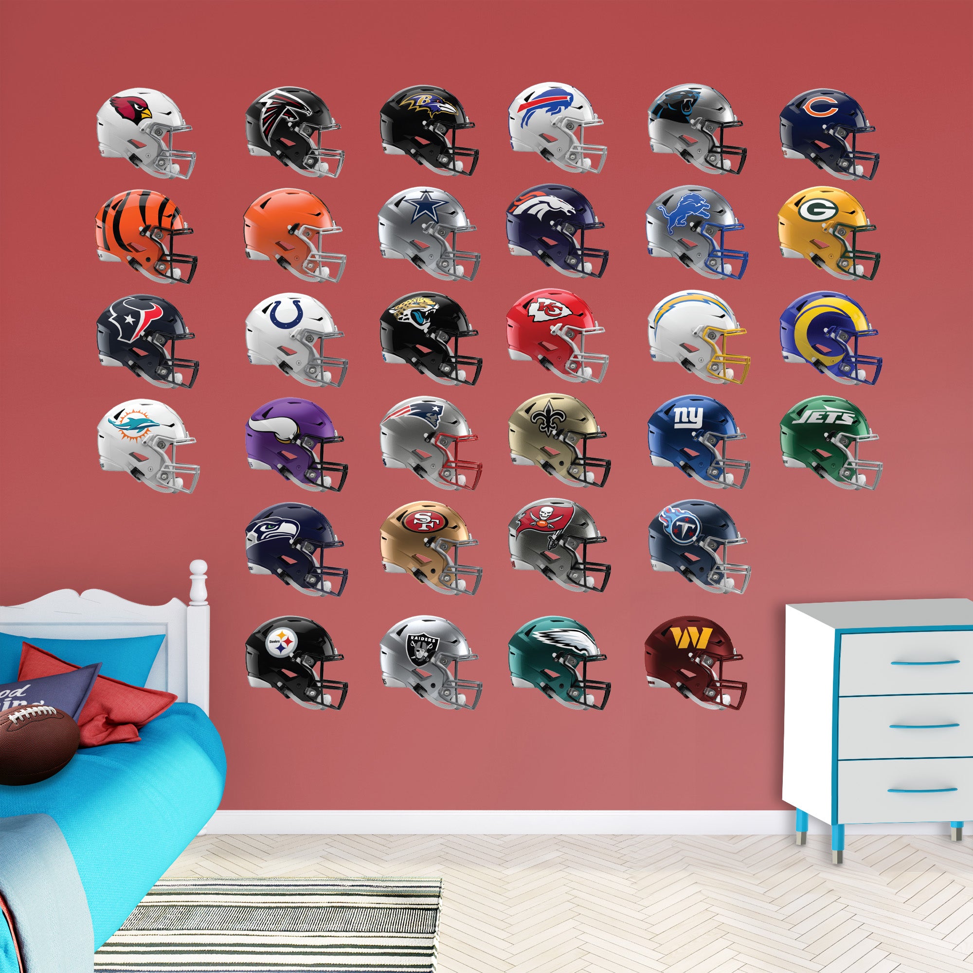 NFL Teams - RealBig Helmet Collection - Official NFL - Reusable Vinyl ...