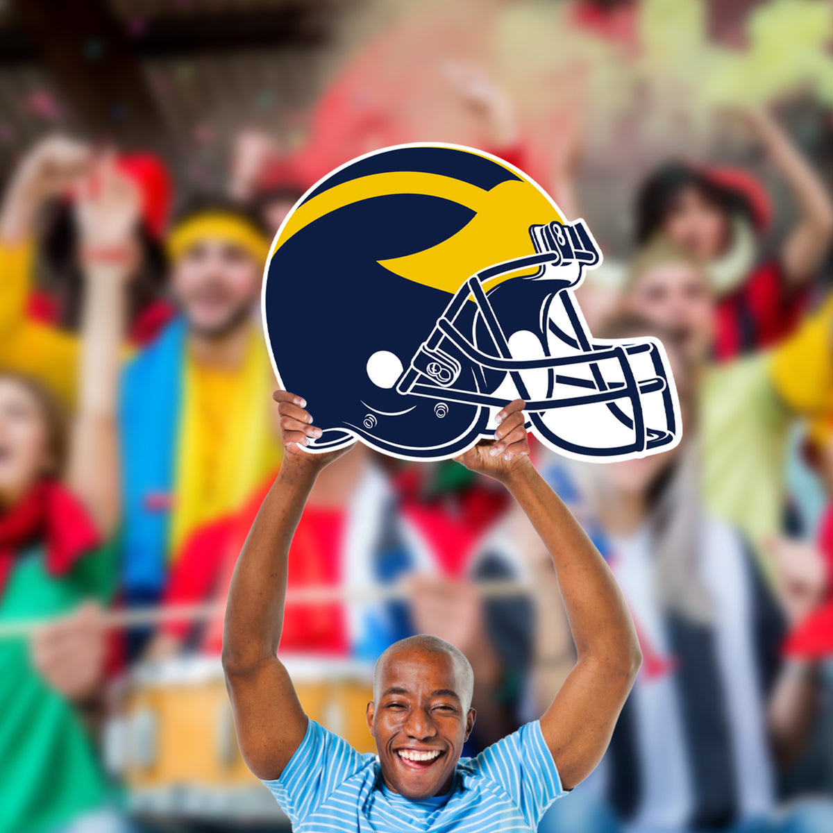 Football Helmet - Big Head - Official NCAA - Michigan Wolverines - Foa ...