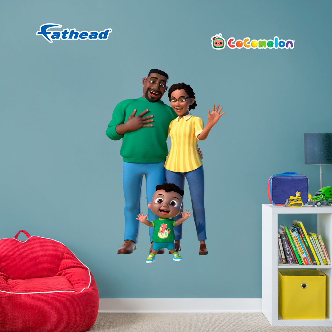 Cody & Family RealBig - Officially Licensed CoComelon Removable Adhesive Decal - Great Gifts Club