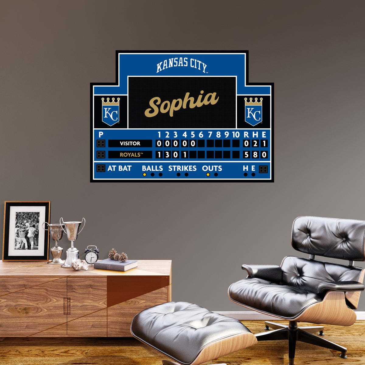 Kansas City Royals - Scoreboard Graphic - With Personalized Name - Off ...