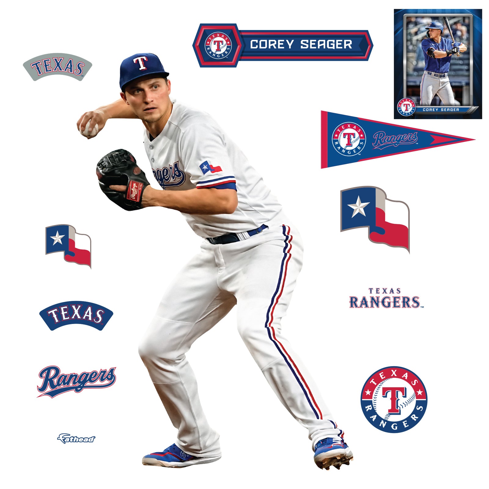 Corey Seager - RealBig Fielding Collection - Official MLB - Texas Rang ...