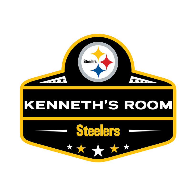 Pittsburgh Steelers - Badge - With Personalized Name - Official NFL ...