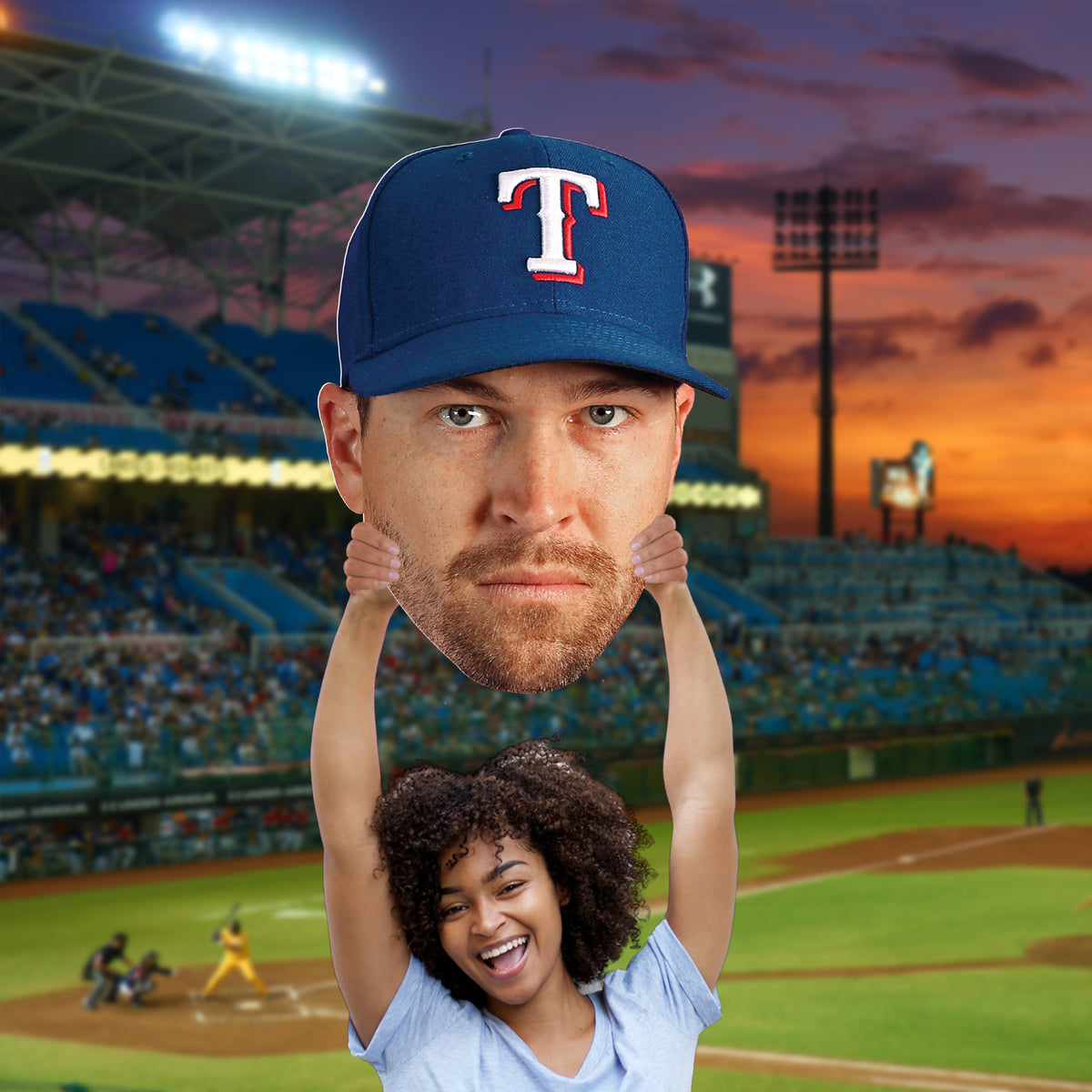 Jacob deGrom - Big Head - Official MLB - Texas Rangers - Foam Core Cut ...