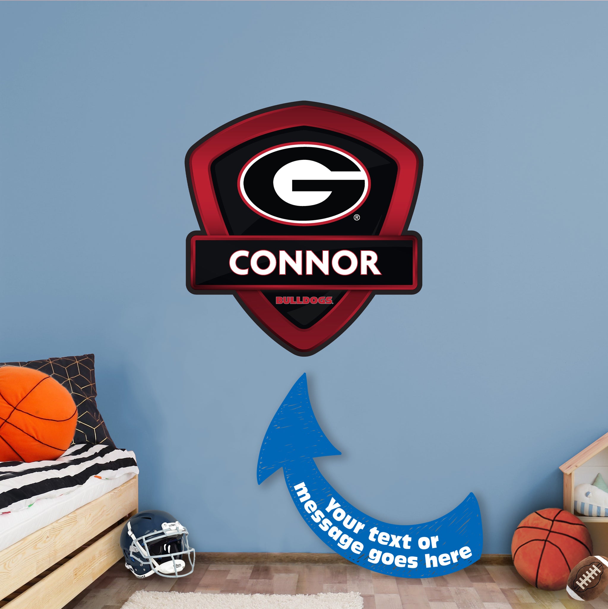 Georgia Bulldogs - Badge - With Personalized Name - Official NCAA - Vi ...