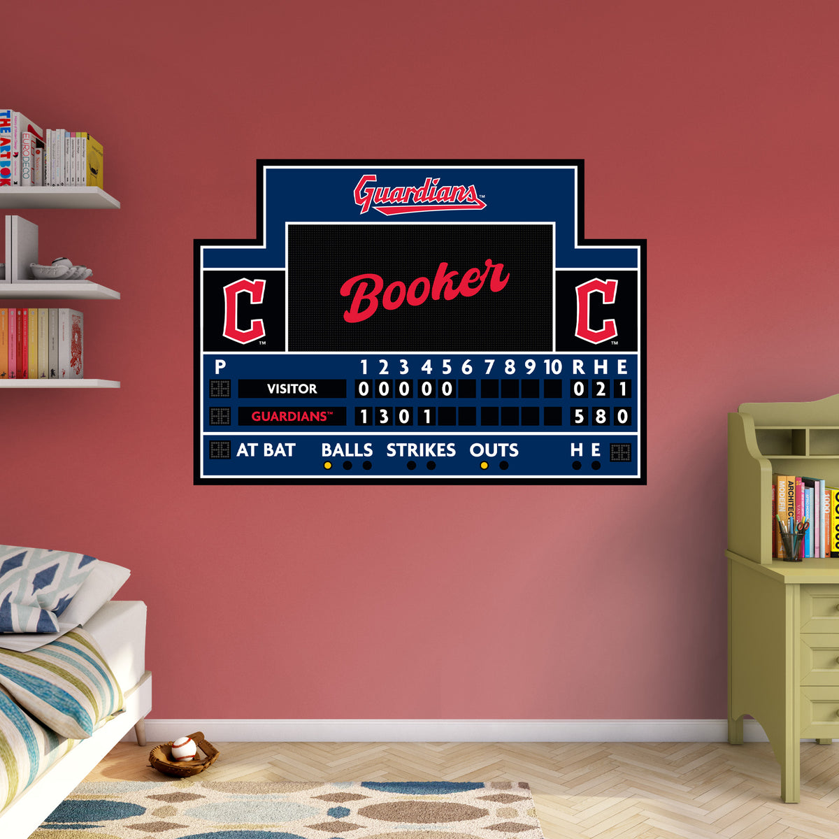 Cleveland Guardians - Scoreboard Graphic - With Personalized Name - Of ...