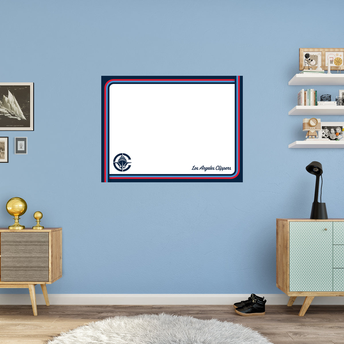 Los Angeles Clippers - Dry Erase Whiteboard - Official NBA - Reusable ...