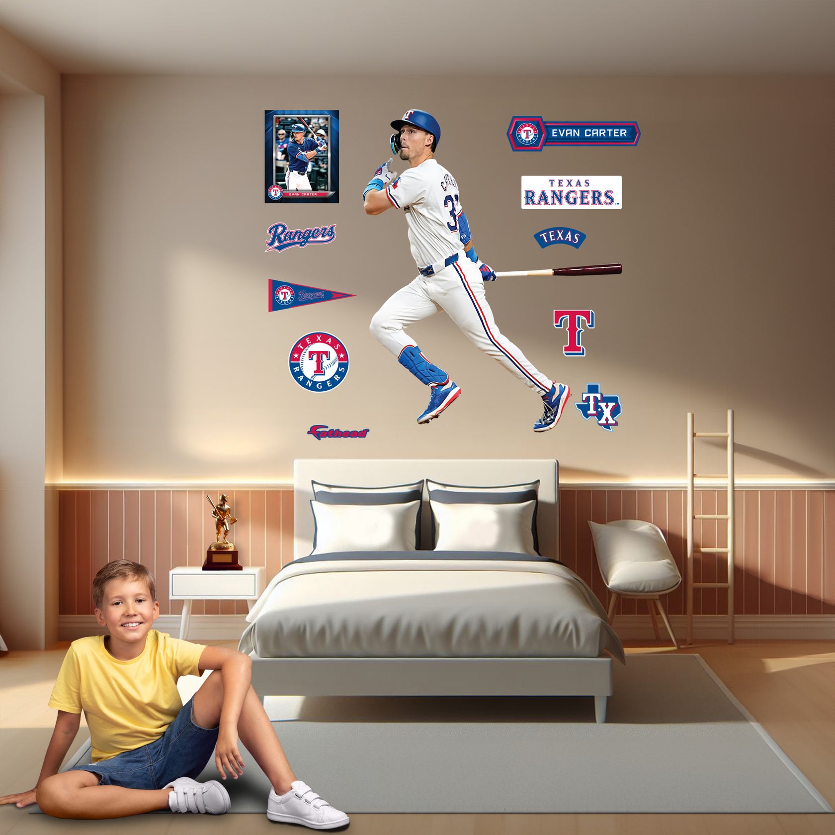 Evan Carter - RealBig Collection - Official MLB - Texas Rangers - Reus ...