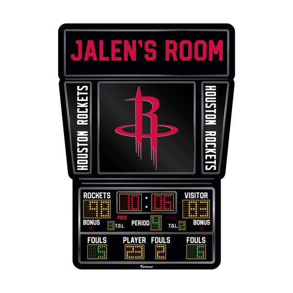 Houston Rockets: Scoreboard Personalized Name - Officially Licensed NB ...