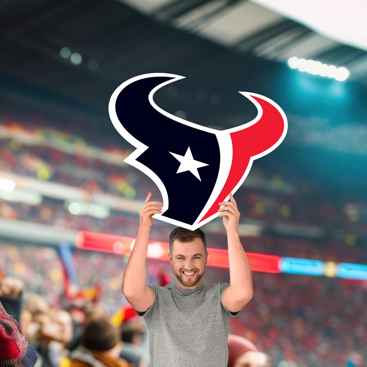 Foamcore Logo - Big Head - Official NFL - Houston Texans - Foam Core C ...