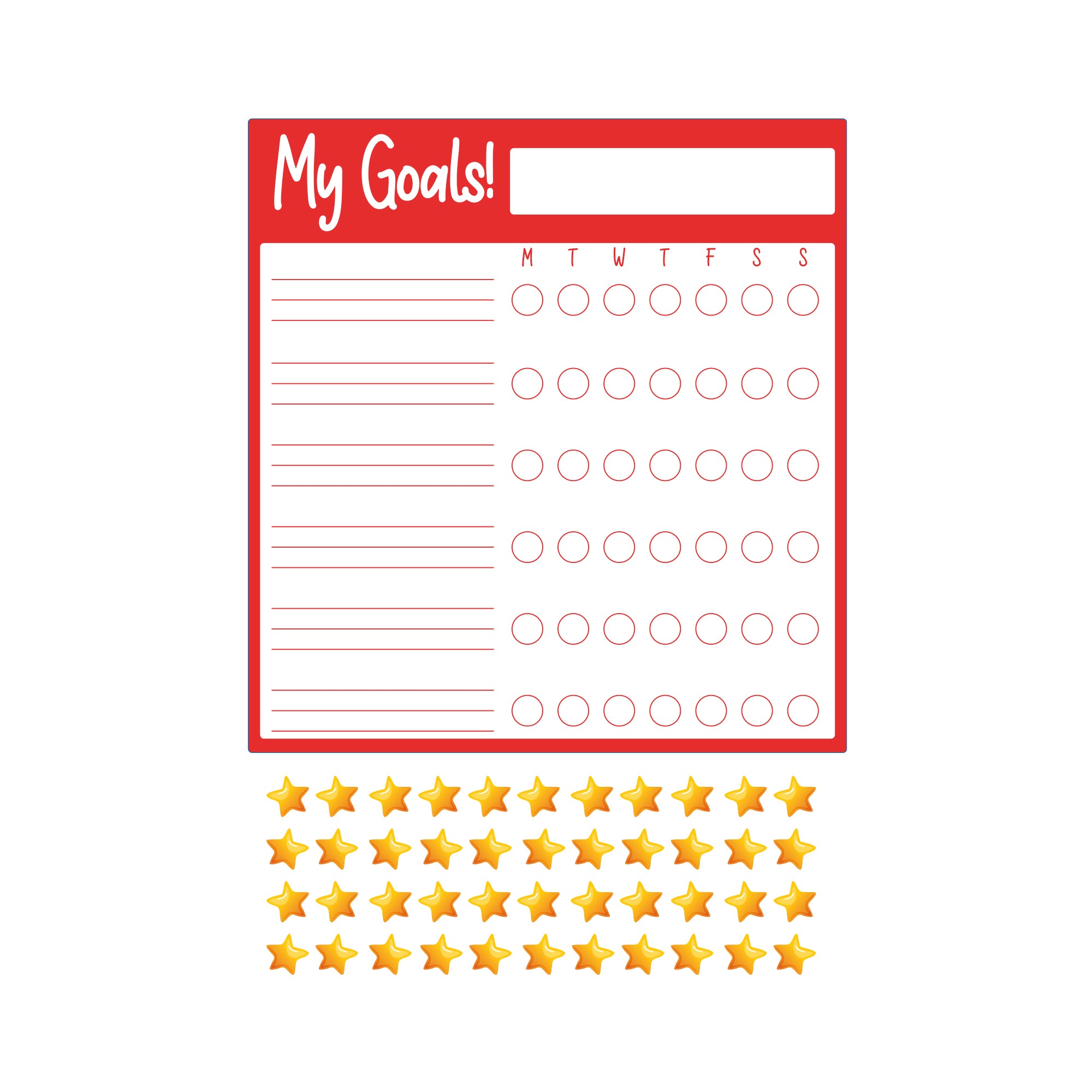 Goal Tracker: Red - Removable Dry Erase Vinyl Decal – Fathead