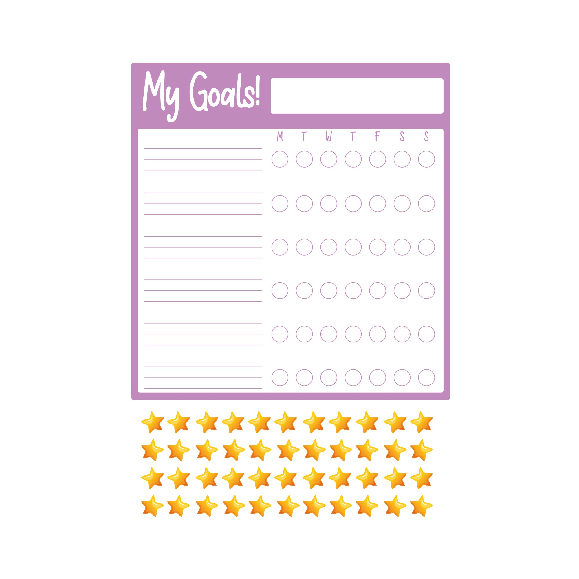 Goal Tracker: Purple - Removable Dry Erase Vinyl Decal – Fathead