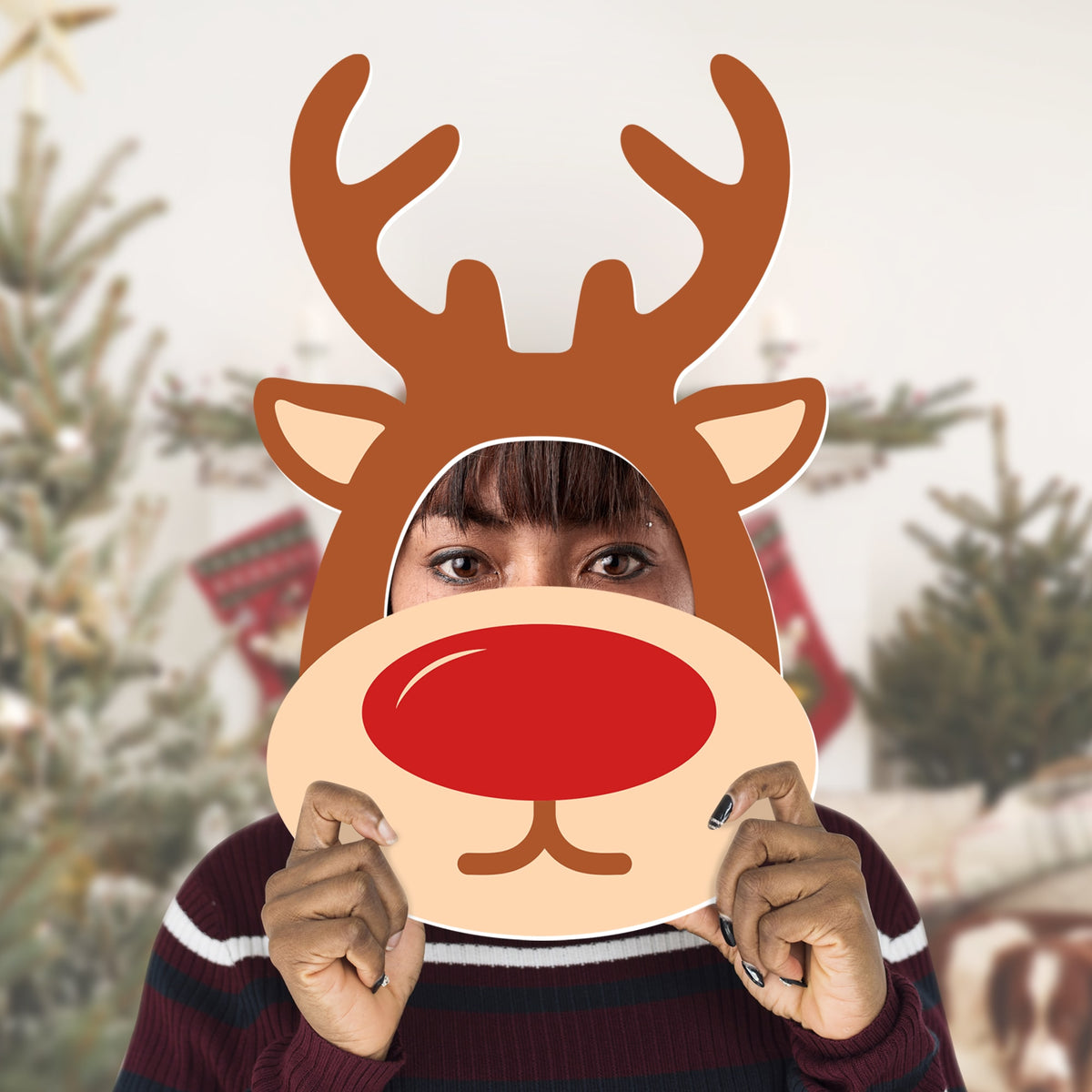 Reindeer Mask Big Head | Fathead Official Site
