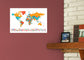 World Maps: Colored Map and Flags - Removable Wall Adhesive Decal – Fathead