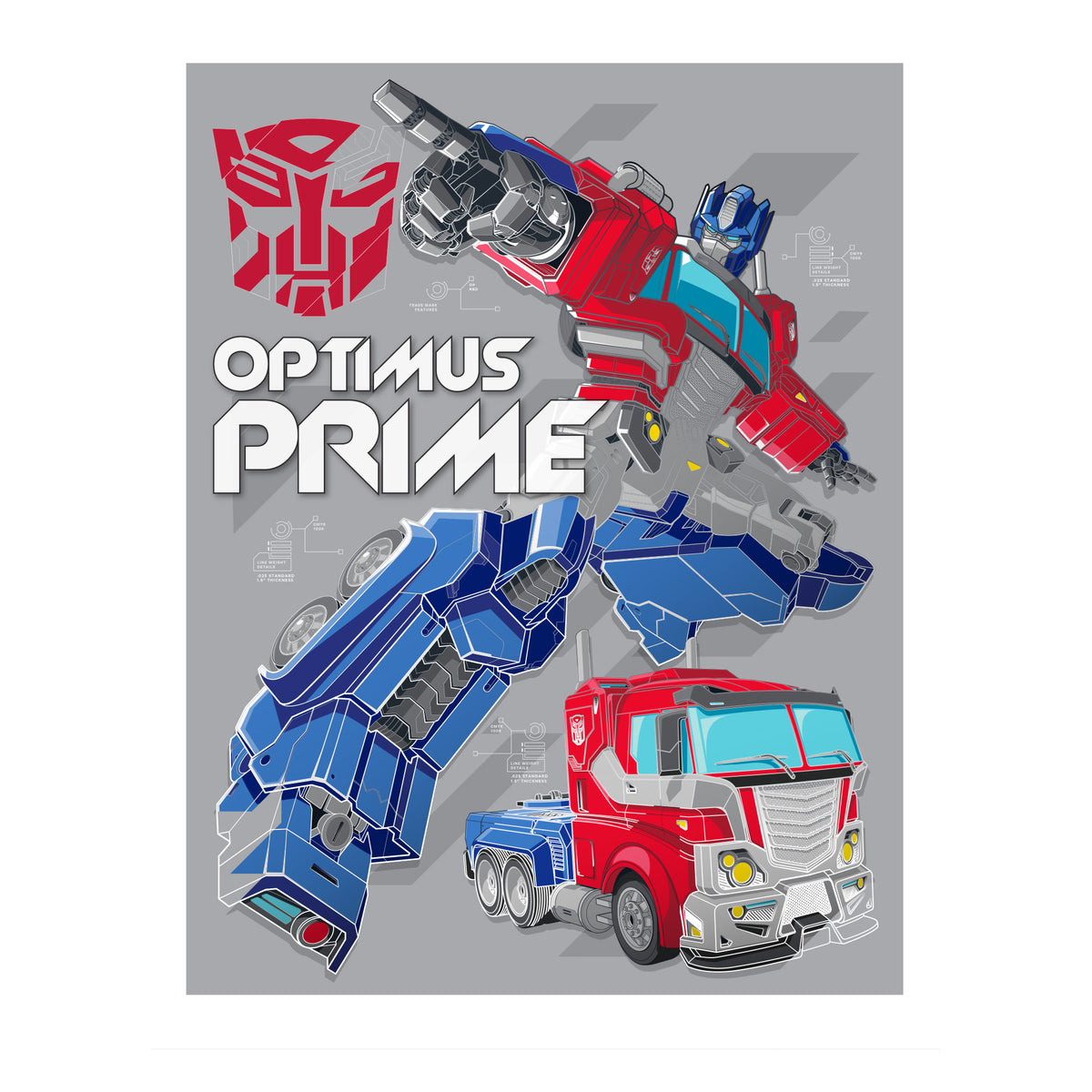 Transformers Optimus Prime - Diagram - Peel & Stick Poster - Official ...