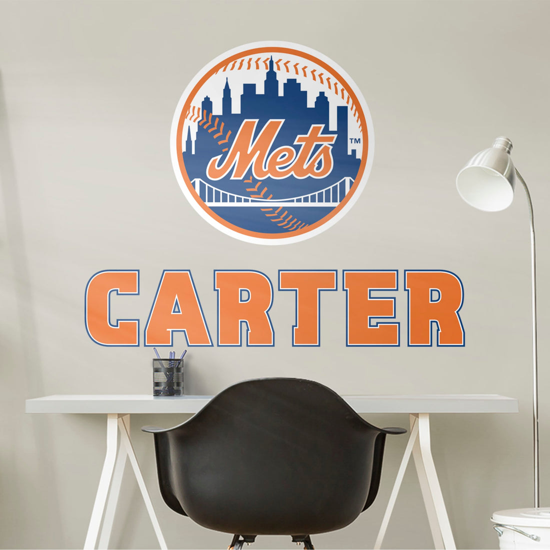 New York Mets - Stacked Logo - With Personalized Name - Official MLB ...