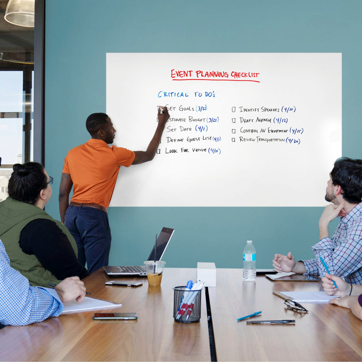 Jumbo Whiteboard Dry Erase Vinyl Decal | Fathead Official Site