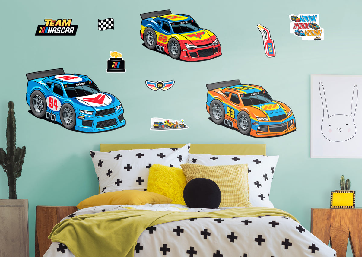 Rookies - RealBig Car Collection - Official NASCAR - Reusable Vinyl Wa ...