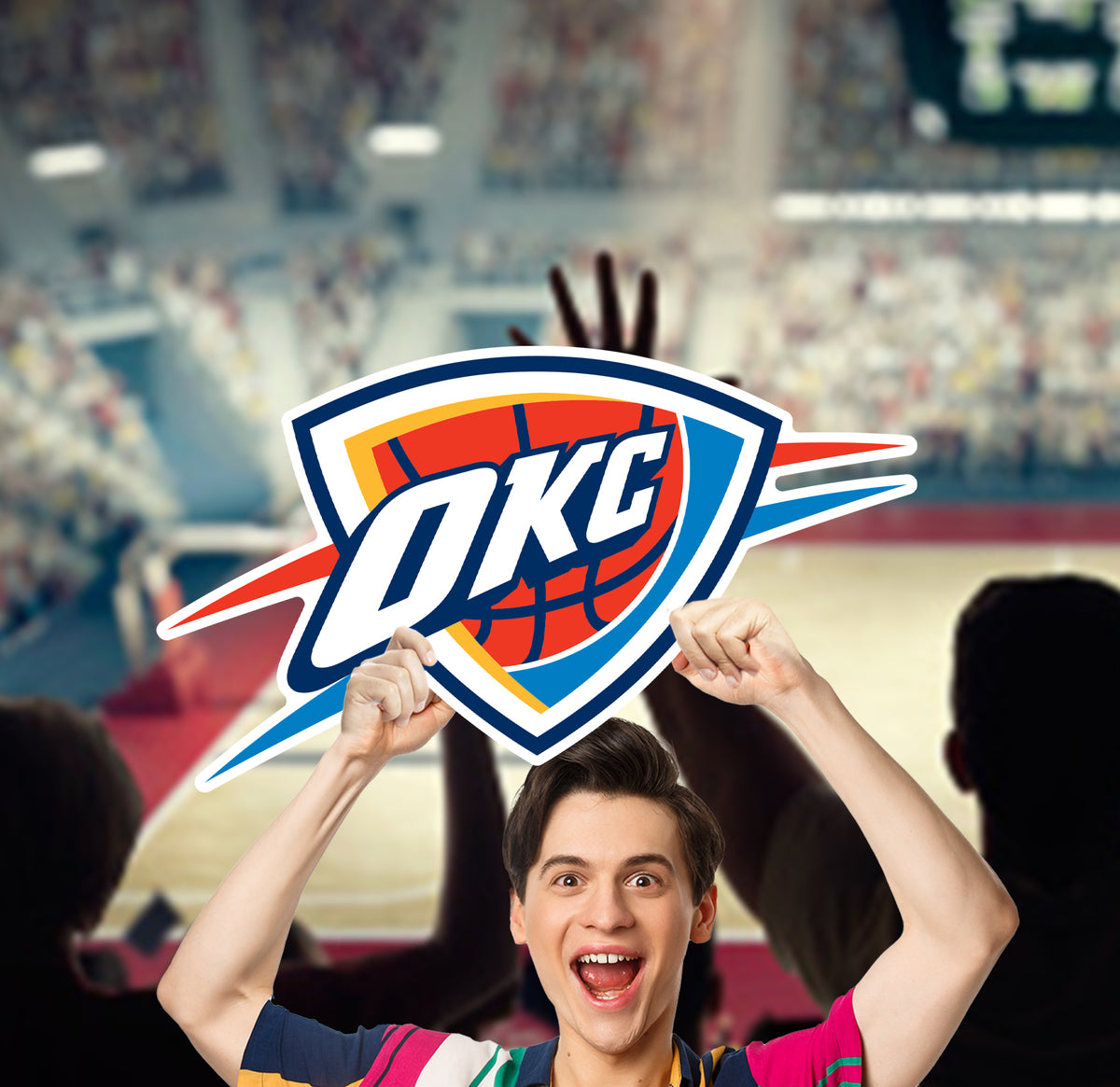 Logo - Big Head - Official NBA - Oklahoma City Thunder - Foam Core Cut ...
