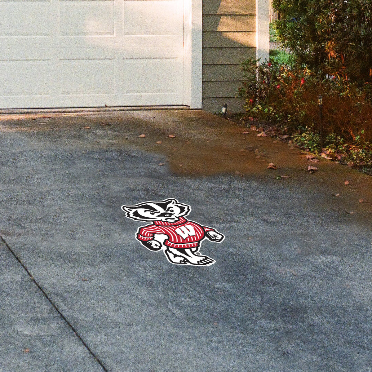 Wisconsin Badgers - Bucky Logo - Outdoor Floor Decal - Official NCAA ...