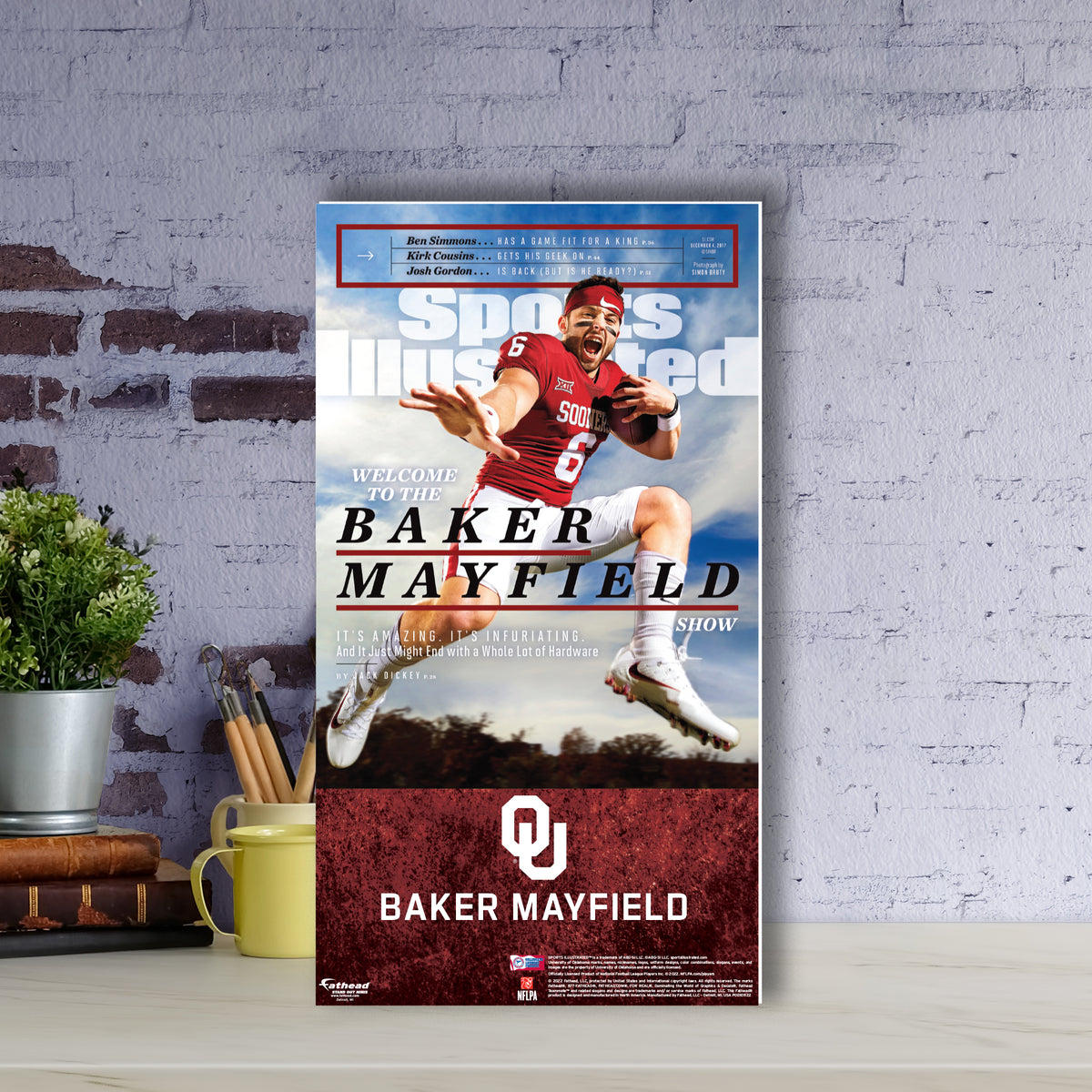 Baker Mayfield - December 2017 Sports Illustrated Cover - Mini Stand O ...