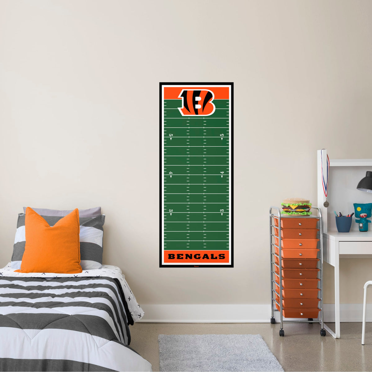 Cincinnati Bengals - Growth Chart - Official NFL - Reusable Vinyl Wall ...
