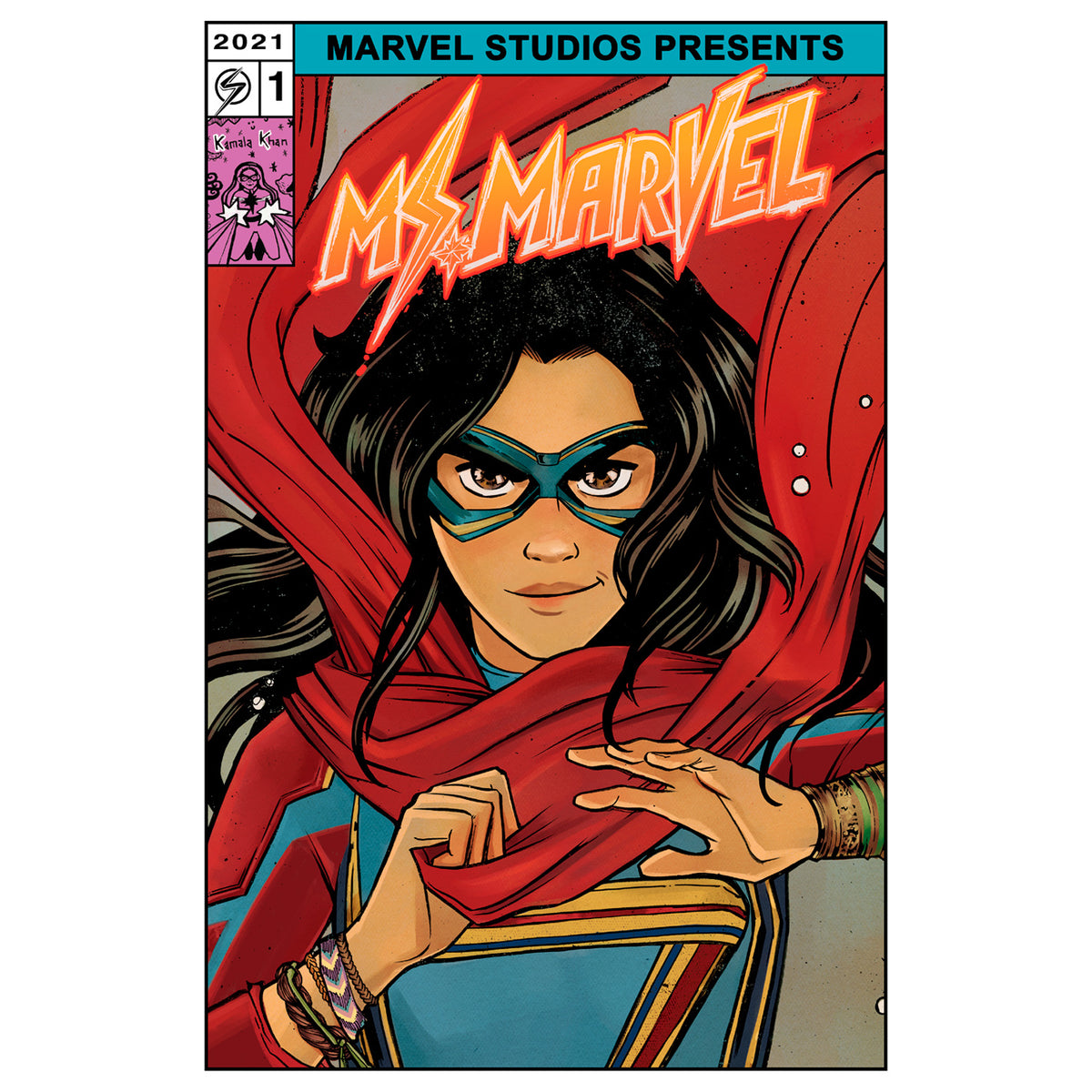 Ms. Marvel - Comic - Peel & Stick Poster - Official Marvel - Reusable ...
