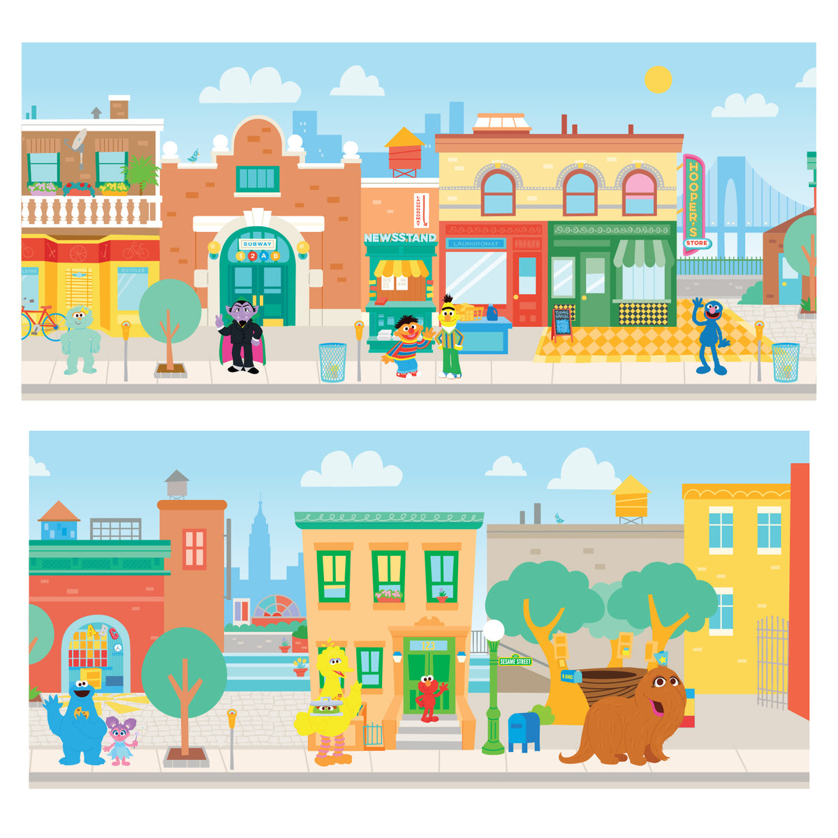 Sesame Street Town - Peel & Stick Poster Collection - Official Sesame ...