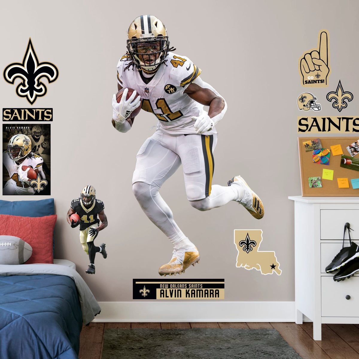 Alvin Kamara Removable Wall Decal | Fathead Official Site
