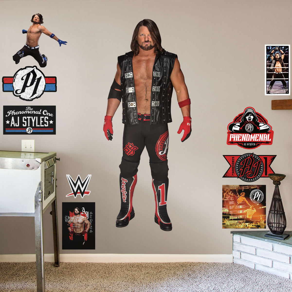 AJ Styles Removable Wall Decal | Fathead Official Site