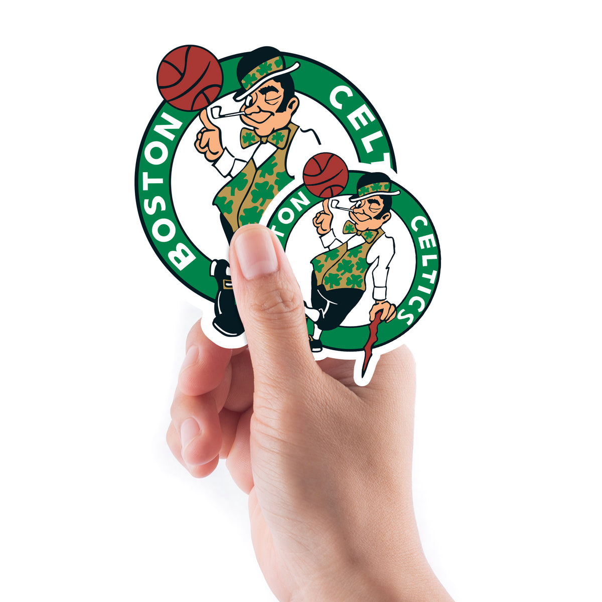 Boston Celtics - 5 Logo Minis (Mixed Sizes) - Official NBA - Reusable ...