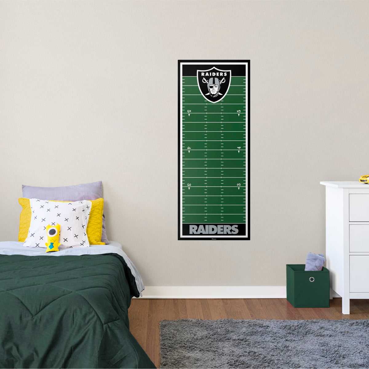 Las Vegas Raiders - Growth Chart - Official NFL - Reusable Vinyl Wall ...