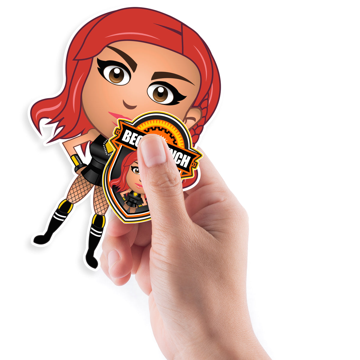 Becky Lynch - 5 Minis (Mixed Sizes) - Official WWE - Reusable Vinyl De ...