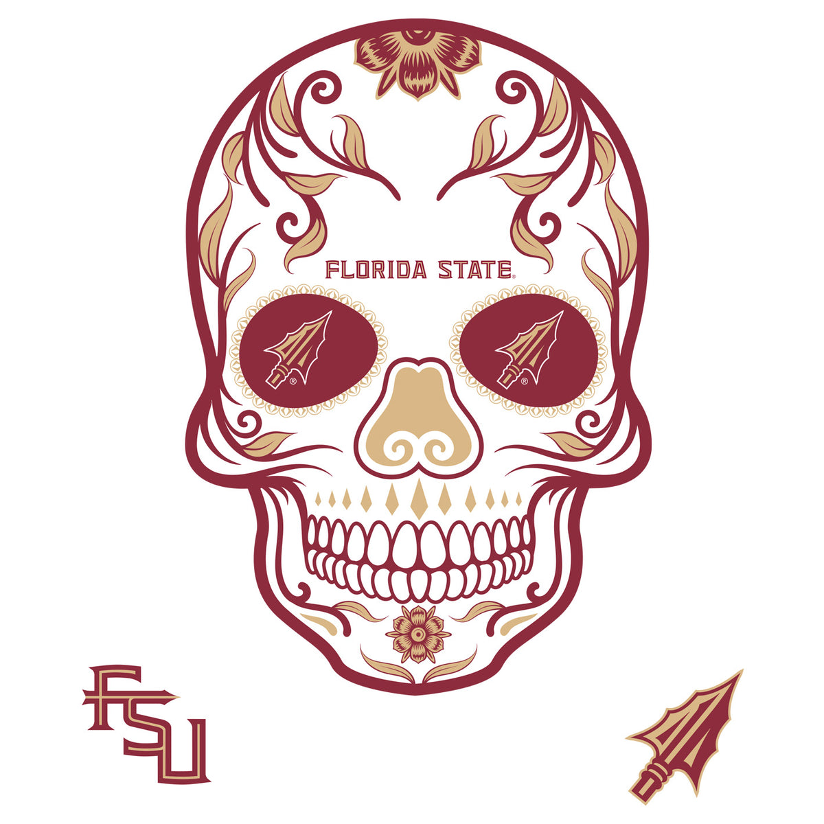 Florida State Seminoles - RealBig Sugar Skull Collection - Official NC ...