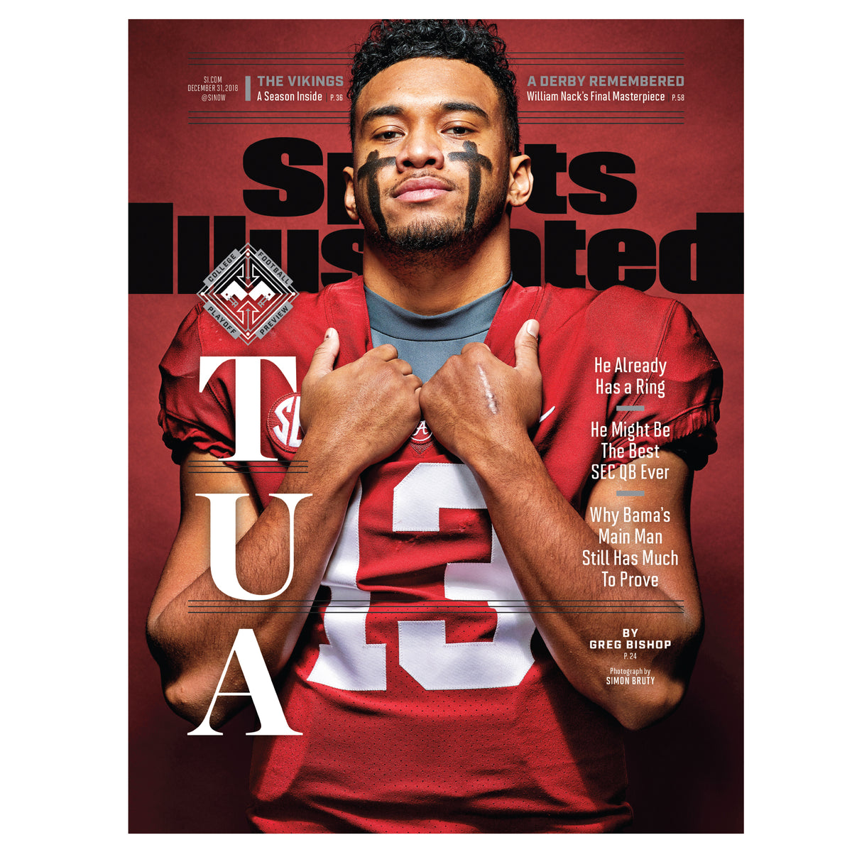 Tua Tagovailoa - December 2018 Sports Illustrated Cover - Peel & Stick ...