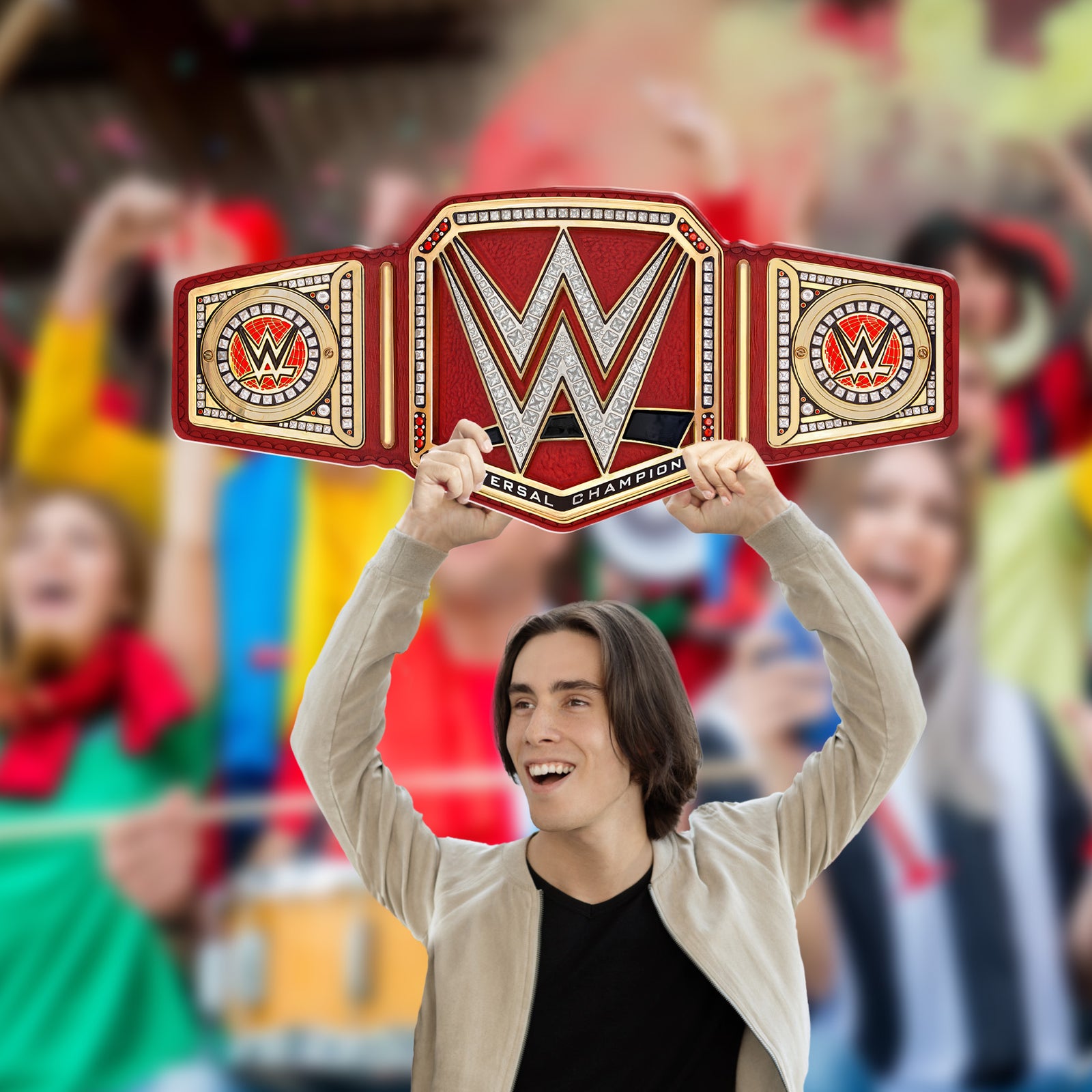 Red Universal Title - Big Head - Official WWE - WWE - Foam Core Cutout ...