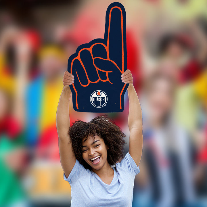 Foam Finger - Big Head - Official NHL - Edmonton Oilers - Foam Core Cu ...