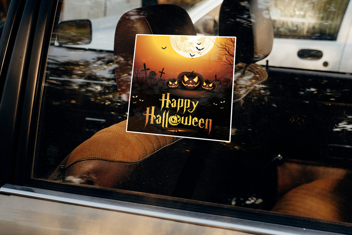 Halloween: Evil Moon Window Clings - Removable Window Static Decal ...