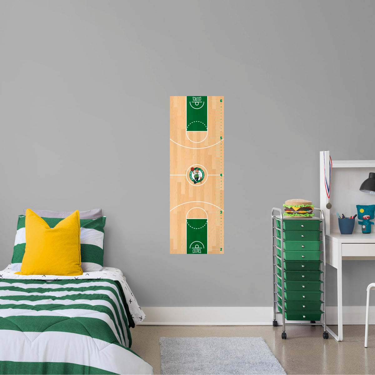 Boston Celtics - Growth Chart - Official NBA - Reusable Vinyl Wall Dec ...