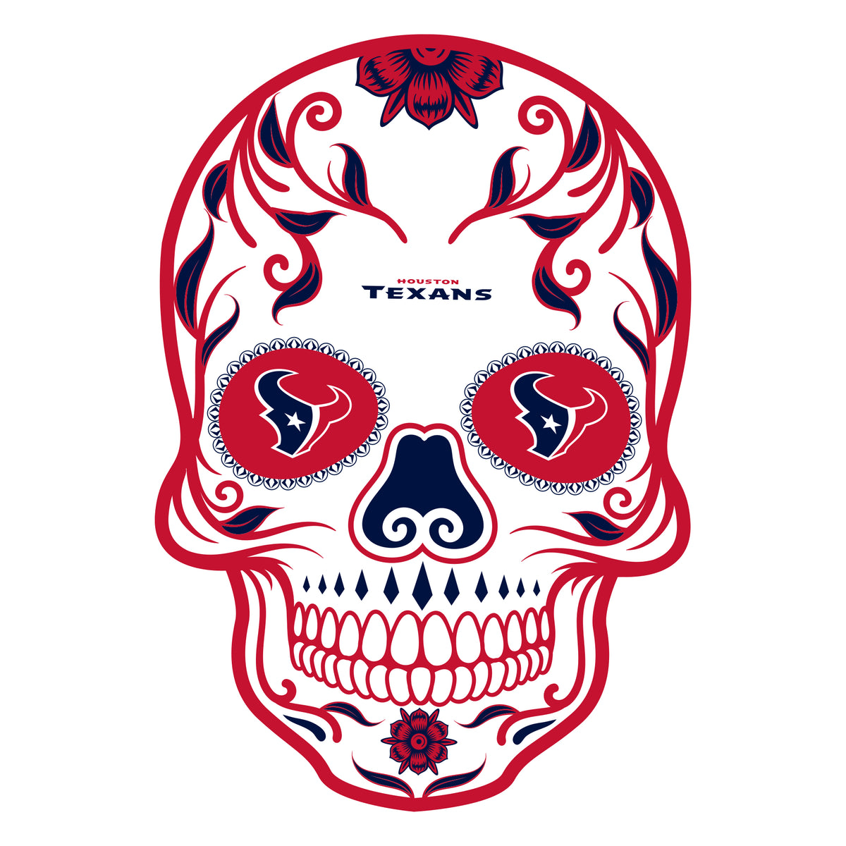 Houston Texans - Sugar Skull Logo - Outdoor Floor Decal - Official NFL ...