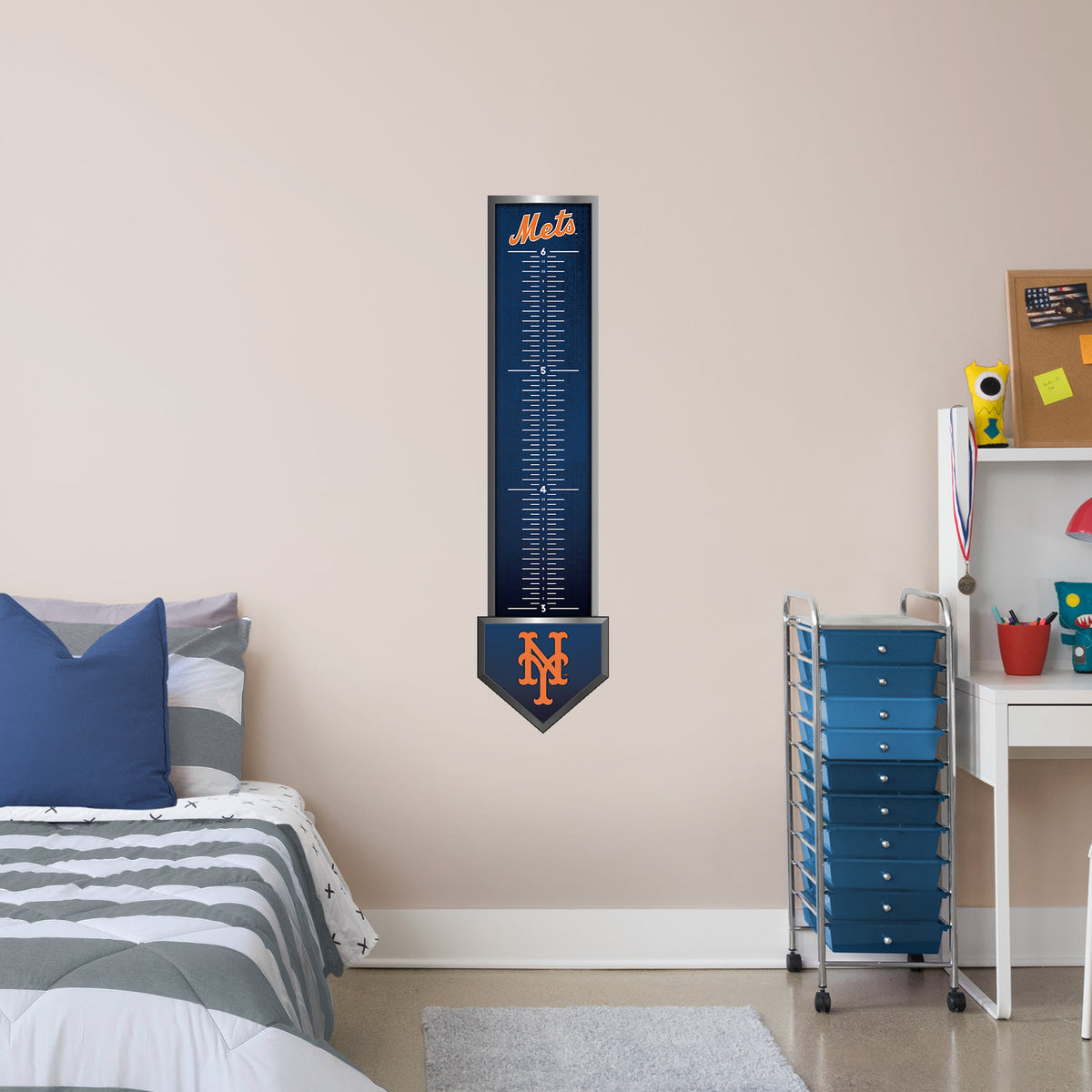 New York Mets - Growth Chart - Official MLB - Reusable Vinyl Wall Deca ...