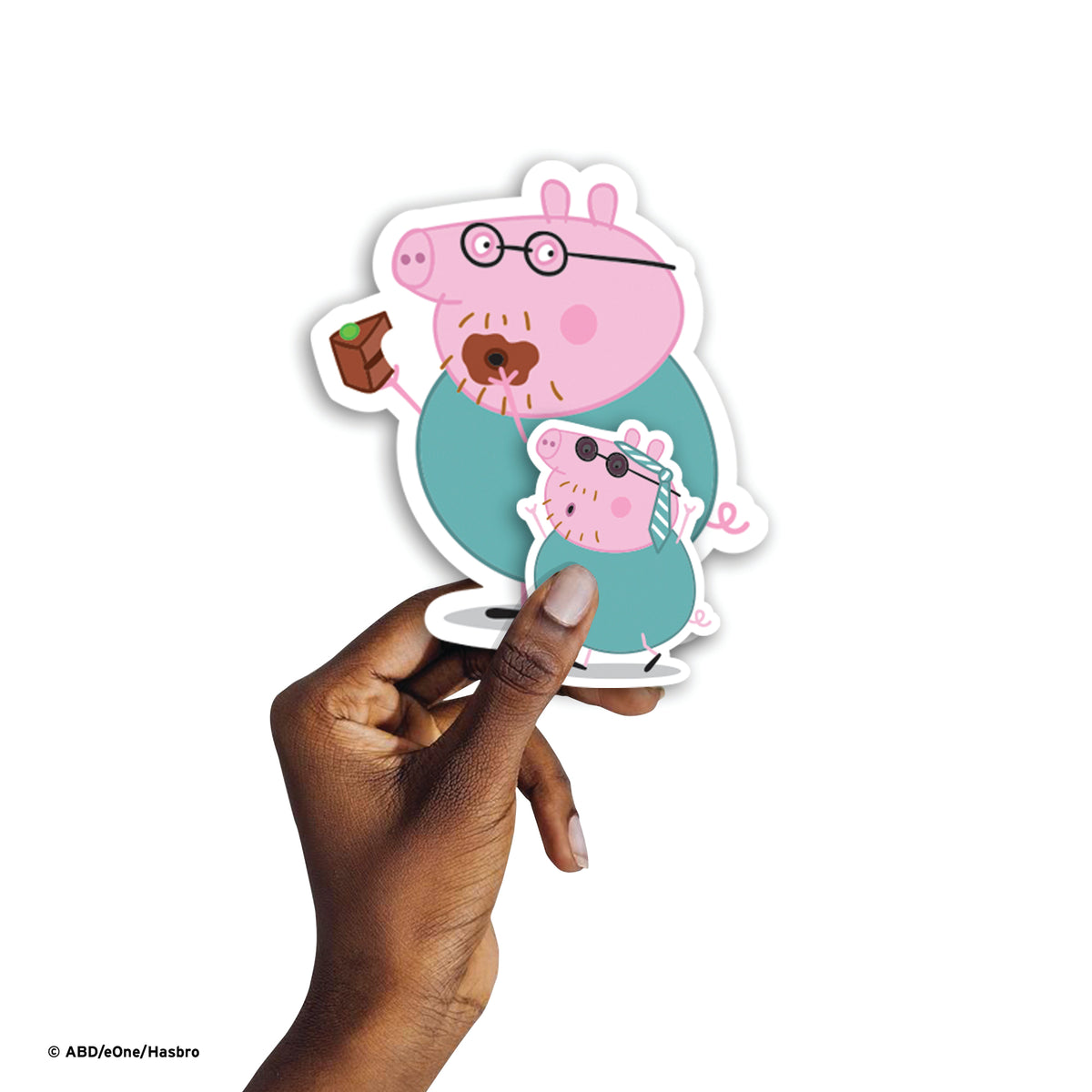 Peppa Pig - 5 Daddy Minis (Mixed Sizes) - Official Hasbro - Reusable V ...