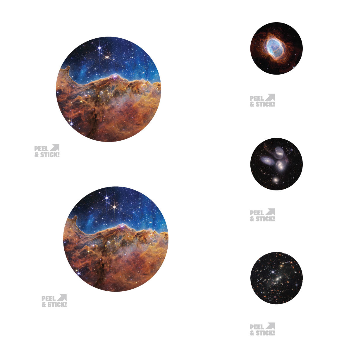 NASA - 5 Circle Minis (Mixed Sizes) - Official NASA - James Webb Space ...