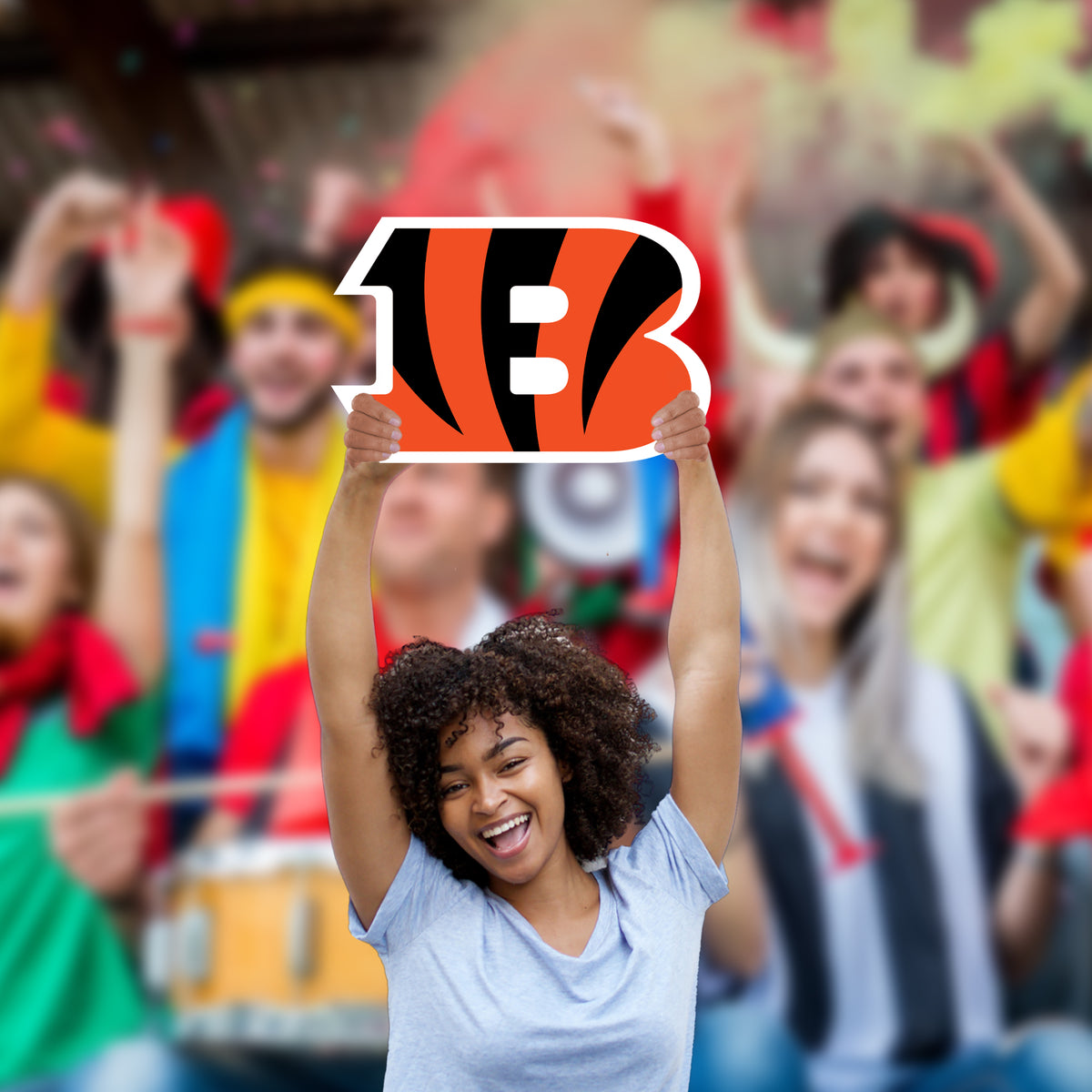 Logo - Big Head - Official NFL - Cincinnati Bengals - Foam Core Cutout ...