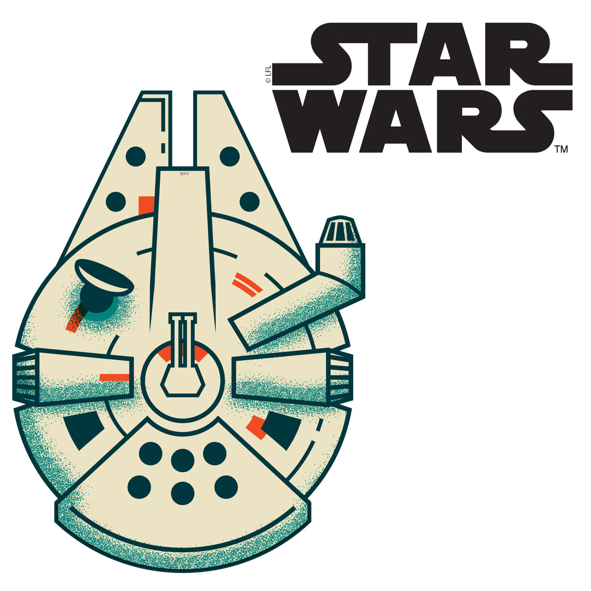 Star Wars - Millennium Falcon Minis (Mixed Sizes) - Outdoor Wall Decal ...