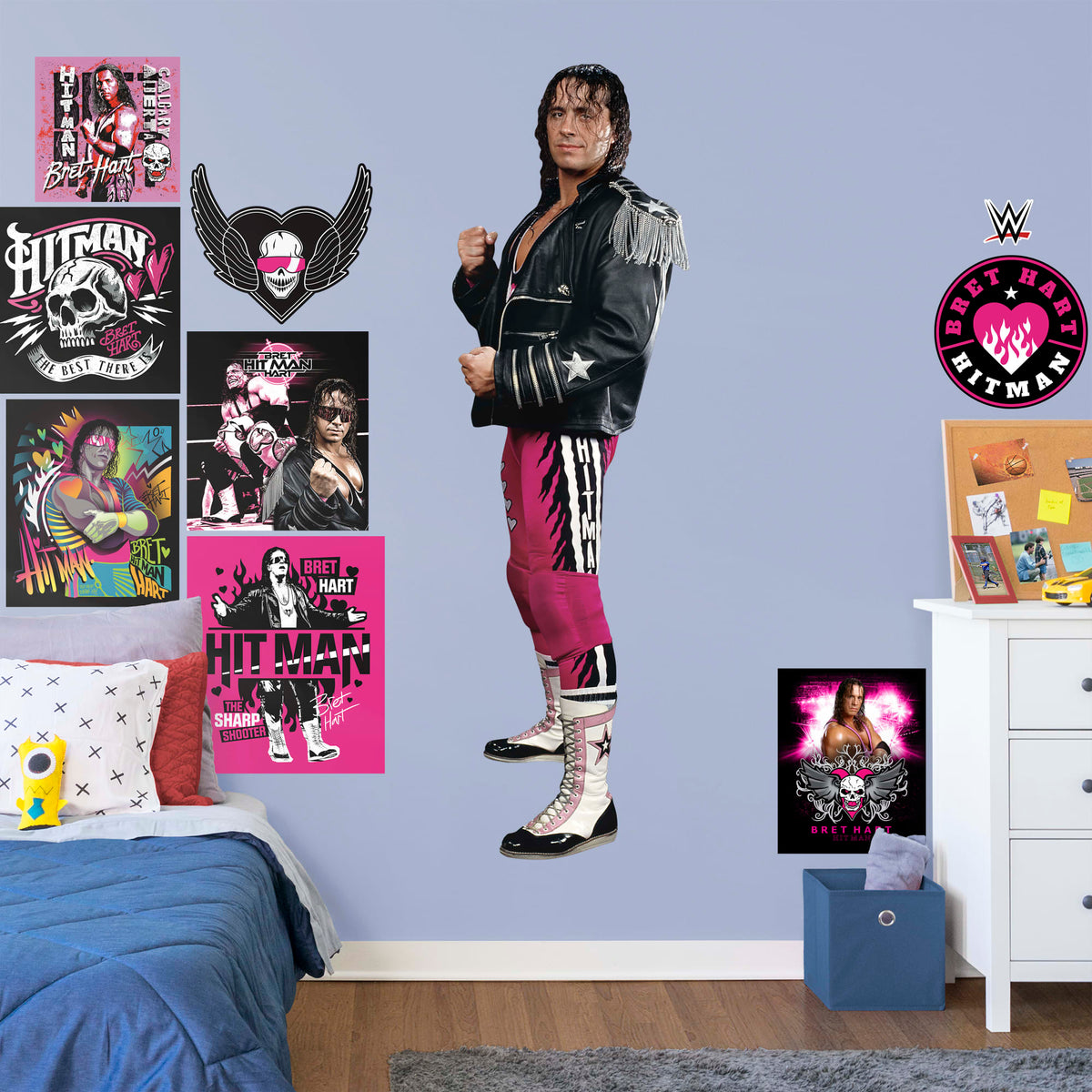 Bret Hitman Hart Removable Wall Decal | Fathead Official Site
