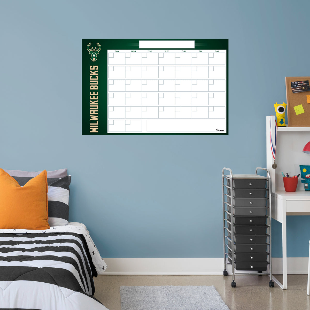 Milwaukee Bucks - Dry Erase Calendar - Official NBA - Reusable Vinyl W ...