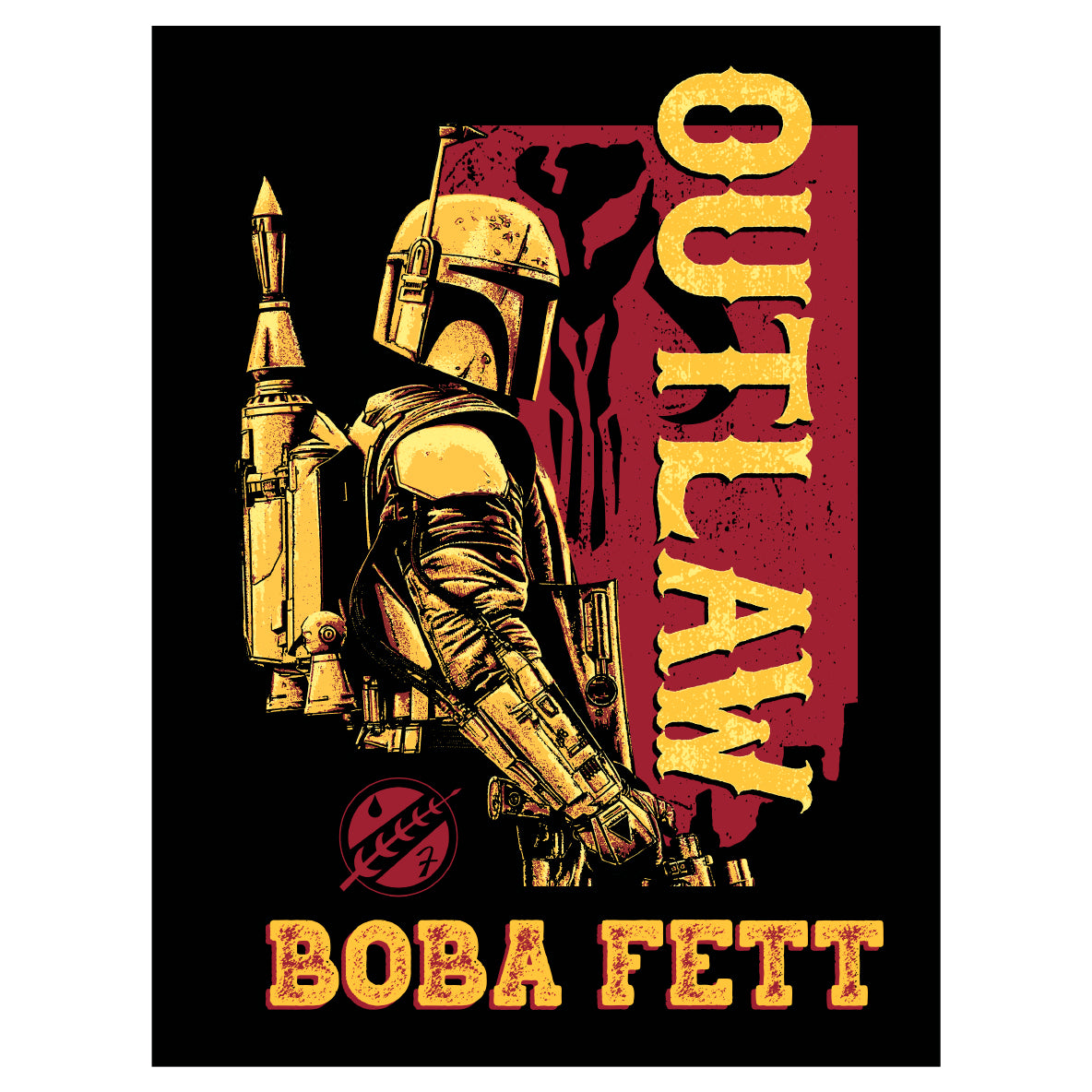 Boba Fett - Peel & Stick Poster - Official Star Wars - Book of Boba Fe ...