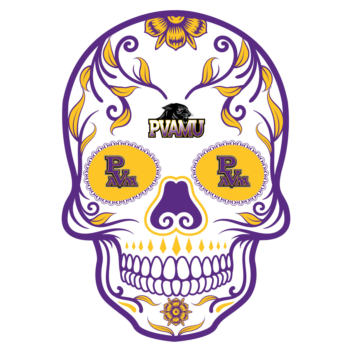 Skull - Big Head - Official NCAA - Prairie View A&M Panthers - Foam Co ...