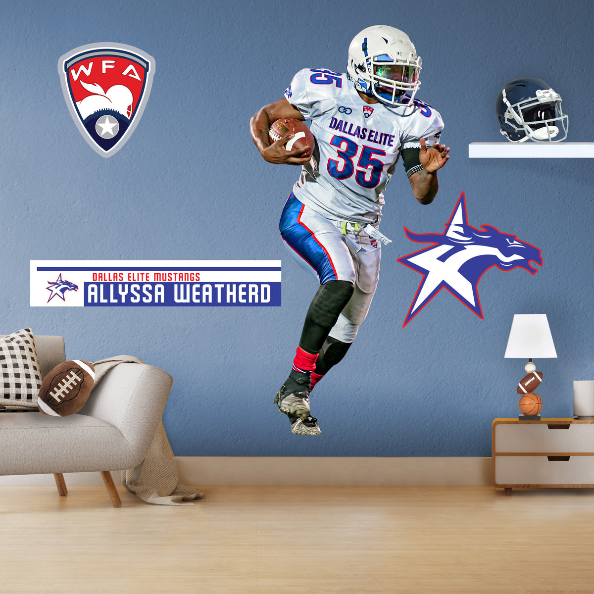 Dallas Elite Mustangs: Allyssa Weatherd - Officially Licensed WFA Remo ...