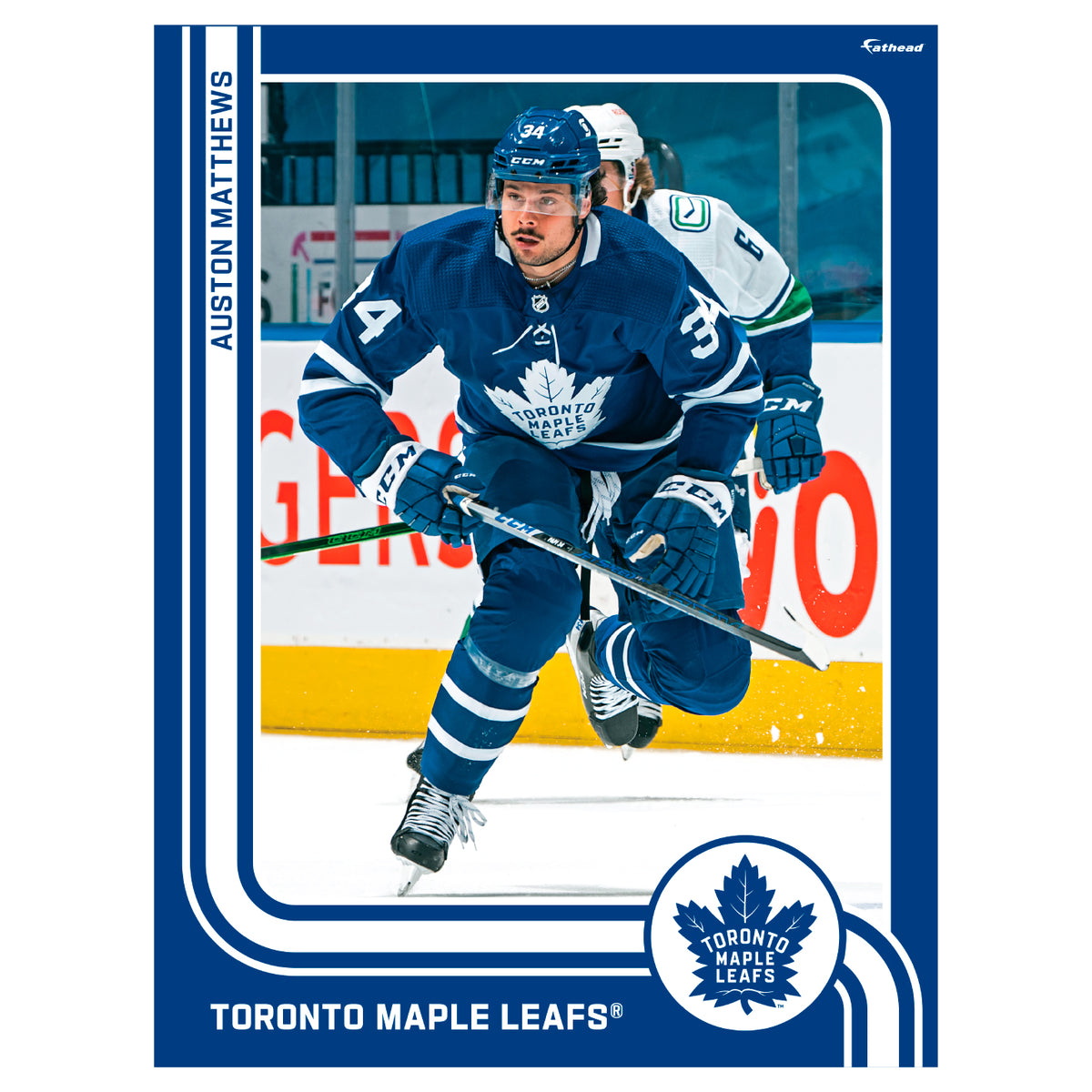 Auston Matthews - Peel & Stick Poster - Official NHL - Toronto Maple L ...